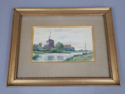 Amy Cross | AMY CROSS (1856-1939), Moulins et canaux (1892) | MutualArt