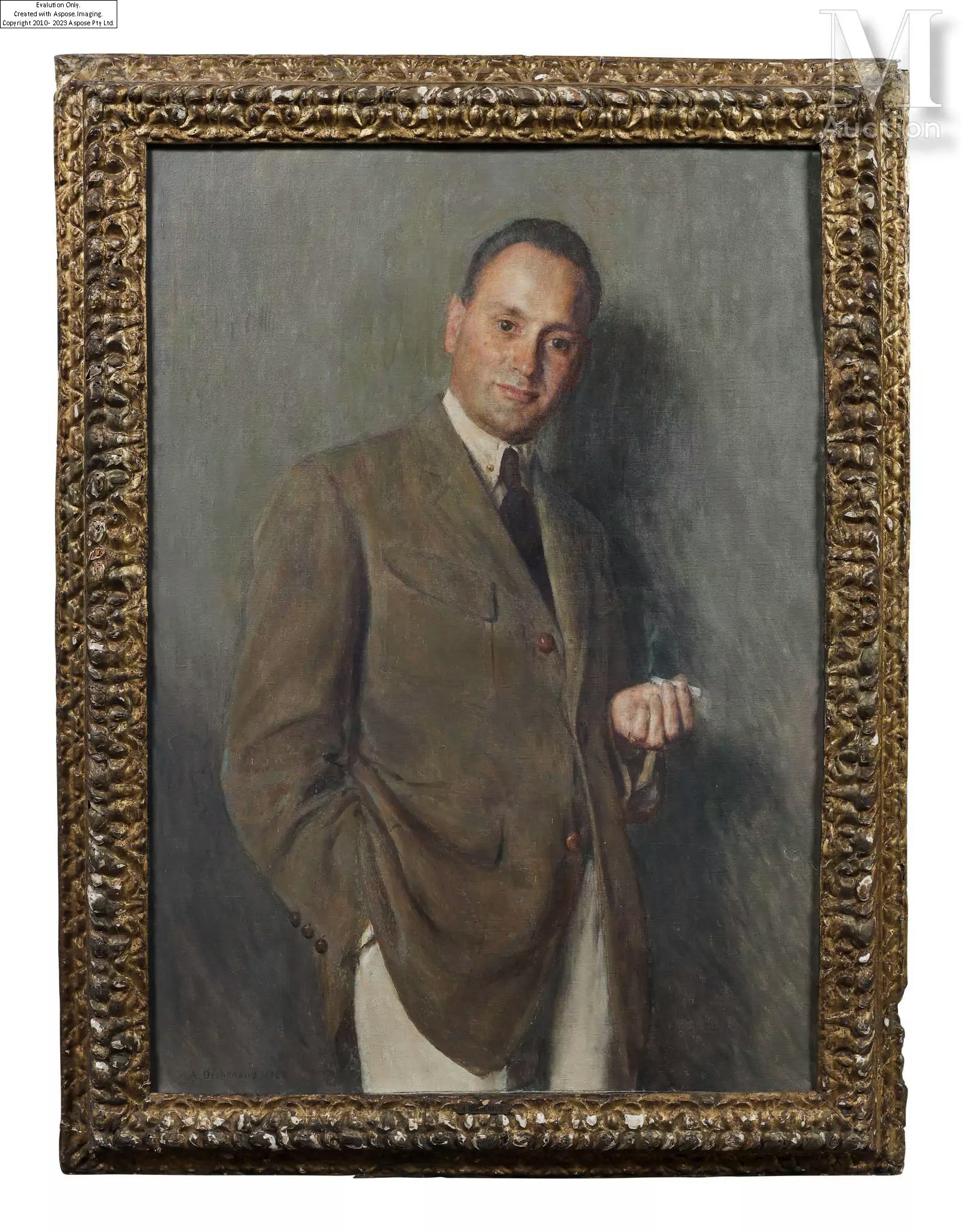 Adolphe Déchenaud | Portrait à la cigarette (1928) | MutualArt