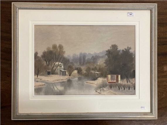 Roland Vivian Pitchforth | Watercolour beach and yachts plus one other ...