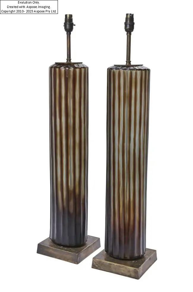 Tyson | Pair of contemporary lamp bases retailed by Tyson | MutualArt