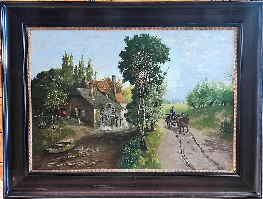 Jean Maria Nollet | Bauer mit Pferdefuhrwerk (Circa 1900) | MutualArt