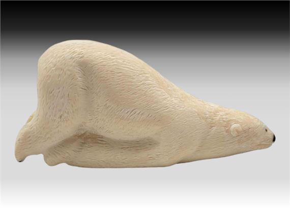 Alvin Aningayou | Sliding Polar Bear | MutualArt