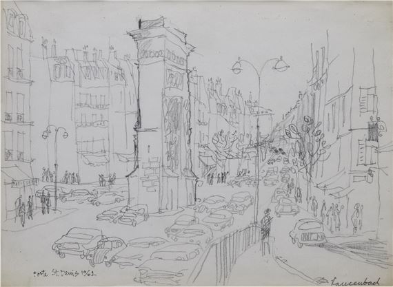Jan Szancenbach | Porte Saint Denis w Paryżu (1962) | MutualArt