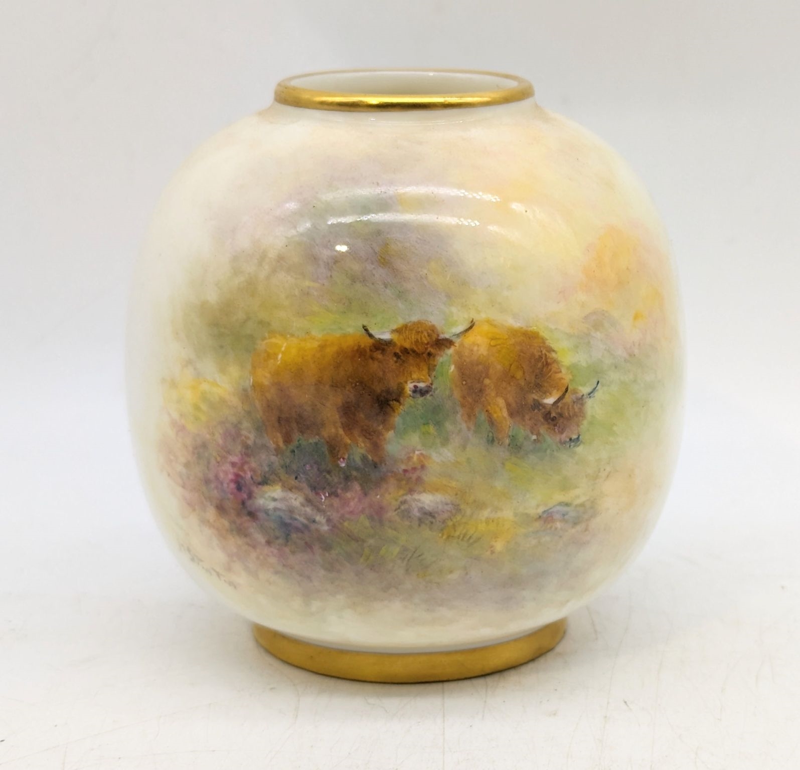 Harry Stinton | ROYAL WORCESTER PORCELAIN VASE | MutualArt