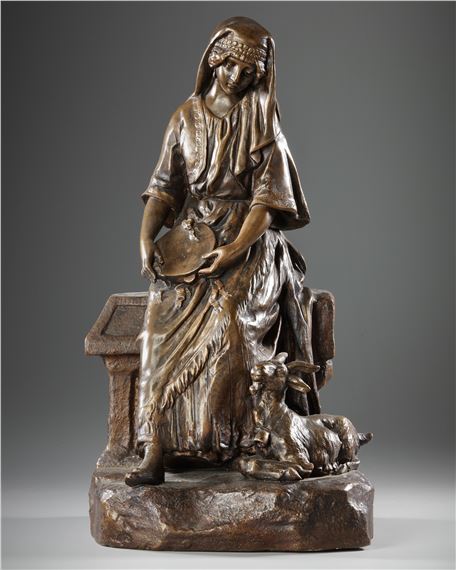 Mednat | A REGULATED STATUE OF A SHEPERDESS, SIGNED BY MEDNAT, EARLY ...