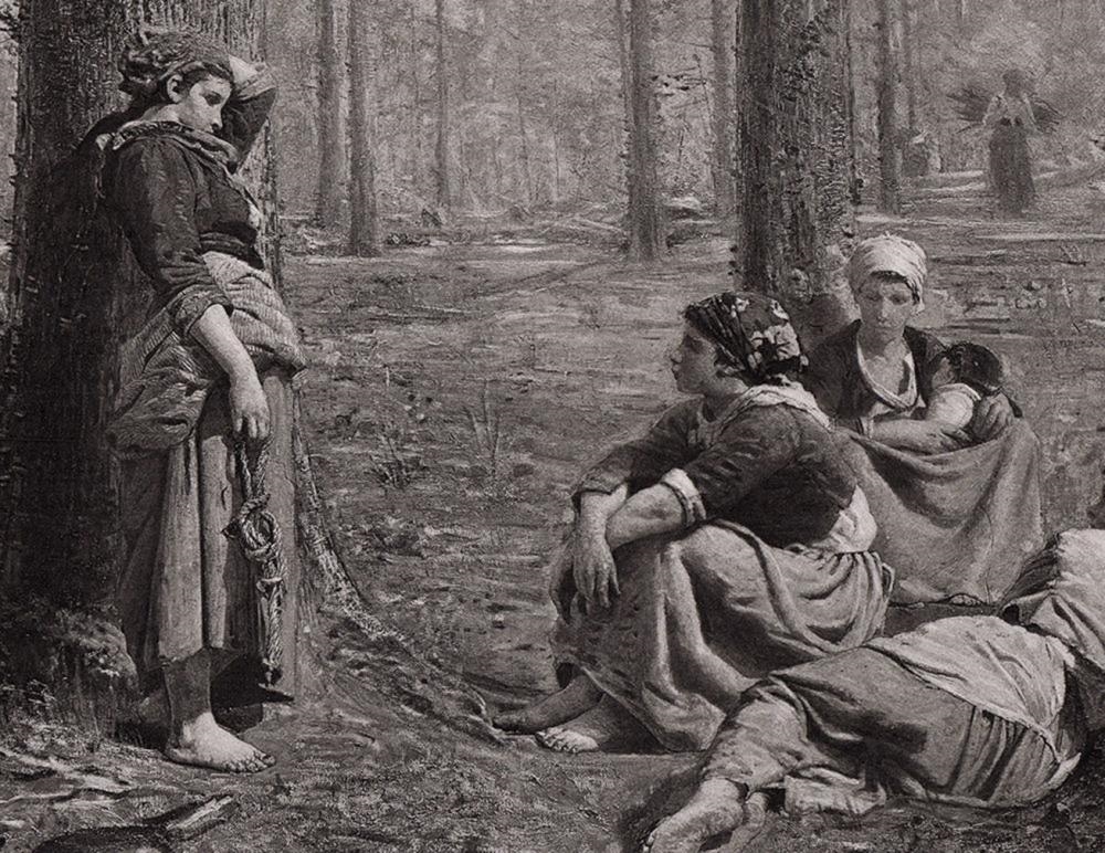 Pierre Billet | Pierre Billet Wood Gatherers print signed (1875 ...