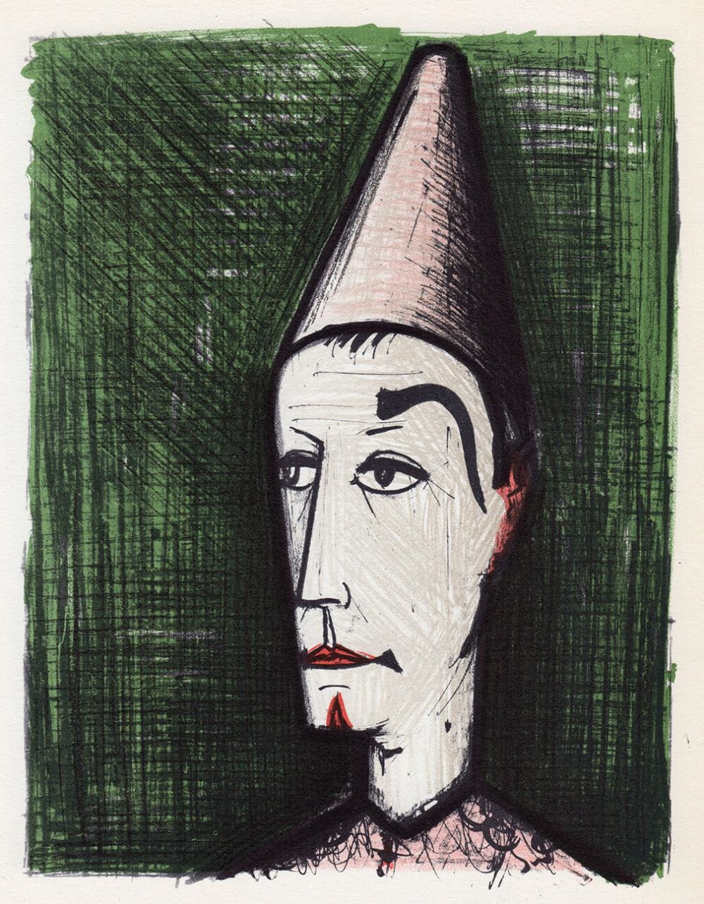 Bernard Buffet | Bernard Buffet The Clown with the Green Background ...
