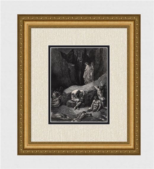 Gustave Doré | LOOK 1800s Gustave Dore Signed Divine Conedy Wood ...