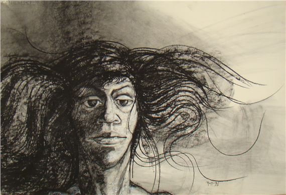 Alain Rousseau | Femme les cheveux au vent (77) | MutualArt