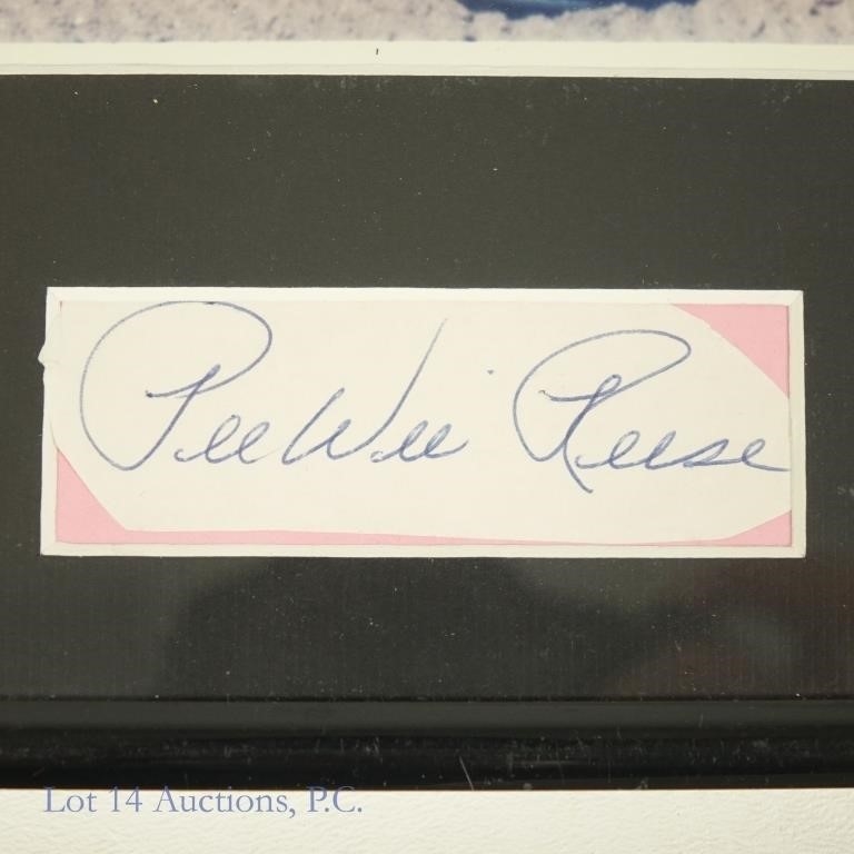 Unknown | Pee Wee Reese Framed Cut Signature + Picture PSA (1947 ...