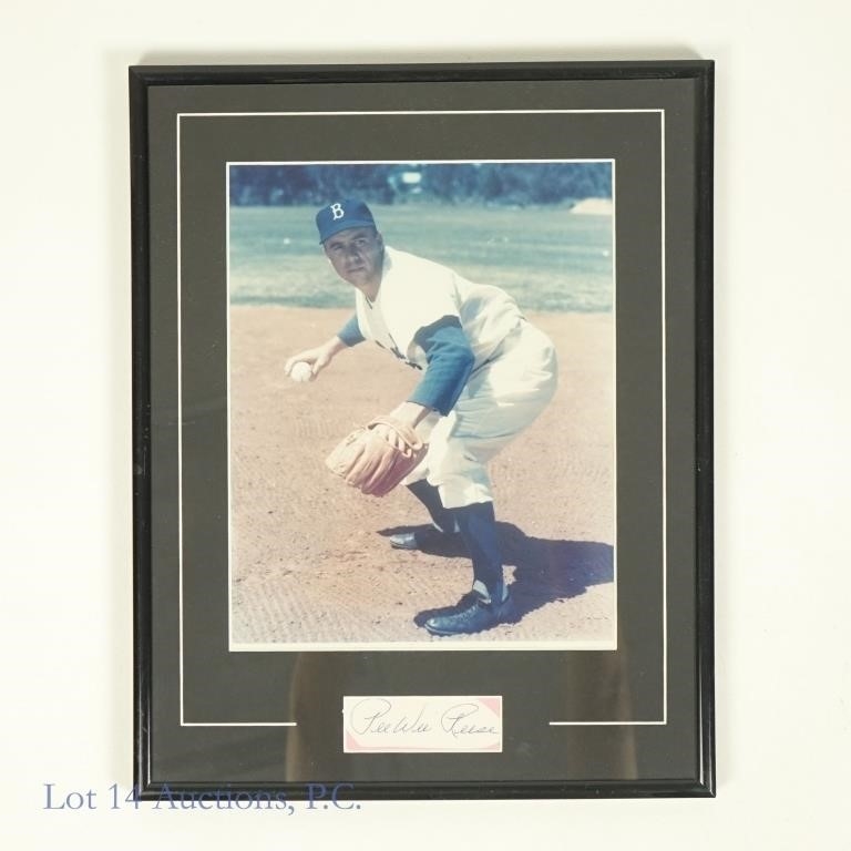 Unknown | Pee Wee Reese Framed Cut Signature + Picture PSA (1947 ...