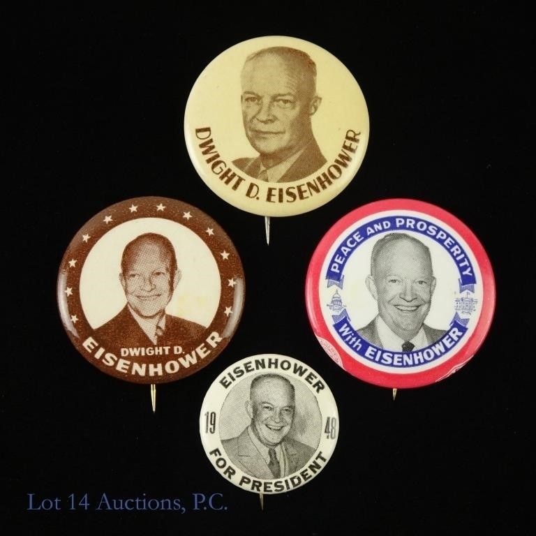 Dwight D. Eisenhower | 1948 Eisenhower Presidential Campaign Pins (4 ...