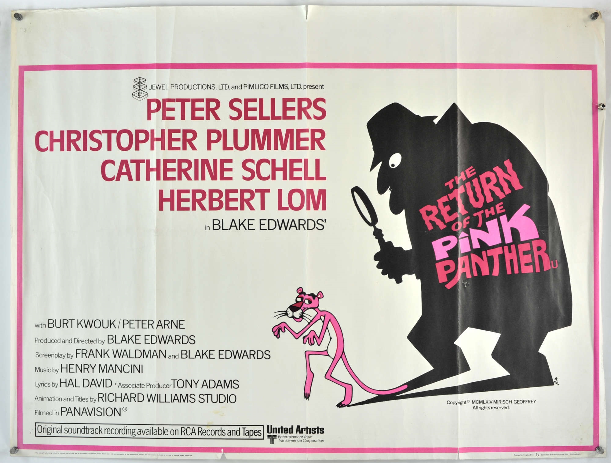 Peter Sellers | The Pink Panther Two British Quad film posters ...
