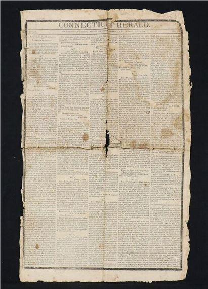Hamilton | Early Connecticut Newspaper, 1804 (1804) | MutualArt