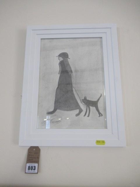 James A Trueman | PENCIL DRAWING BY JAMES TRUEMAN OF WOMAN WITH A DOG ...