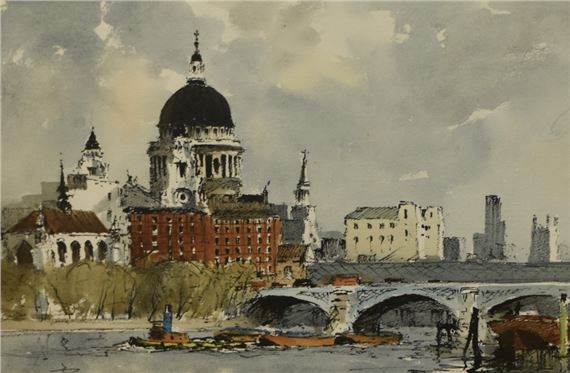 Edward Wesson | Edward Wesson (1910-1983, British), watercolour, St ...