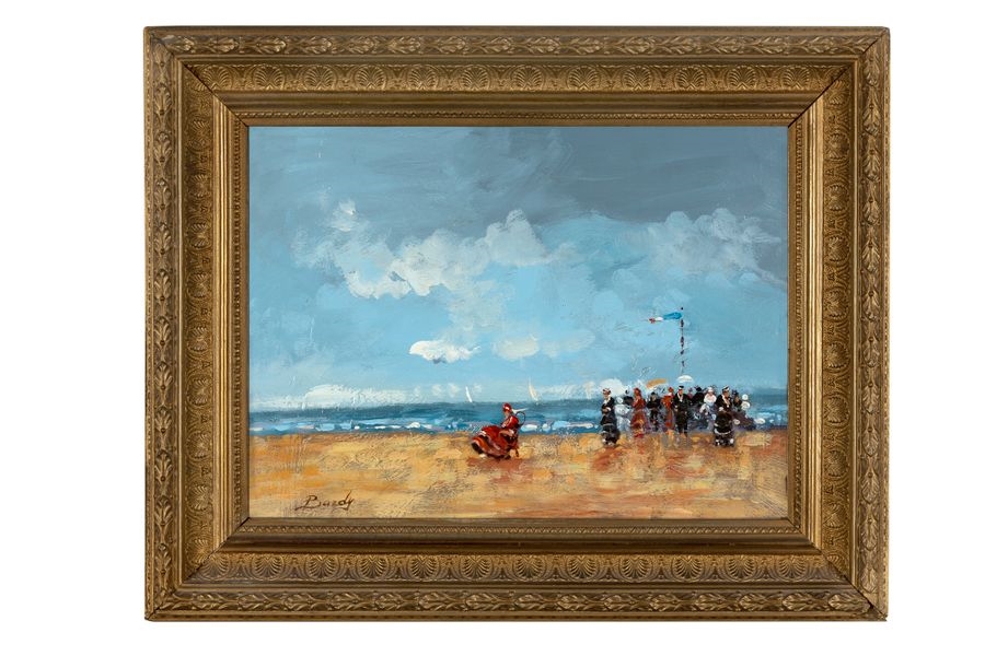 Paulette Bardy | Beach scene in Normandy | MutualArt