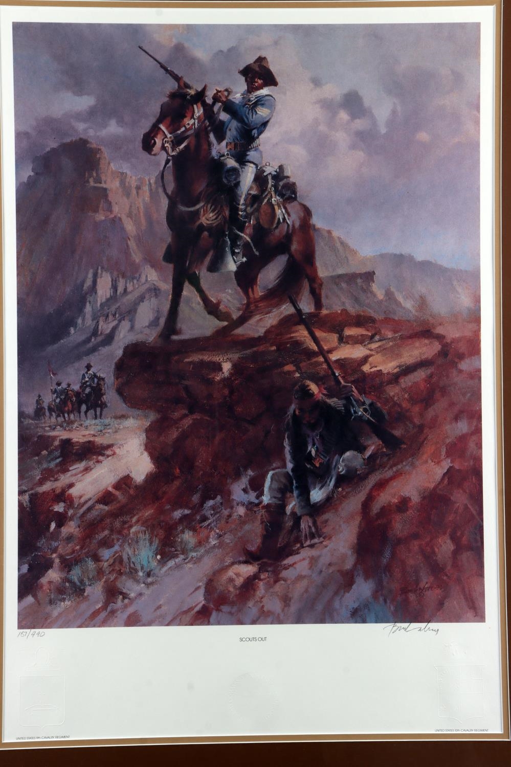 Lee Brubaker | LEE BRUBAKER BUFFALOW SOLDIER SCOUTS OUT PRINT | MutualArt