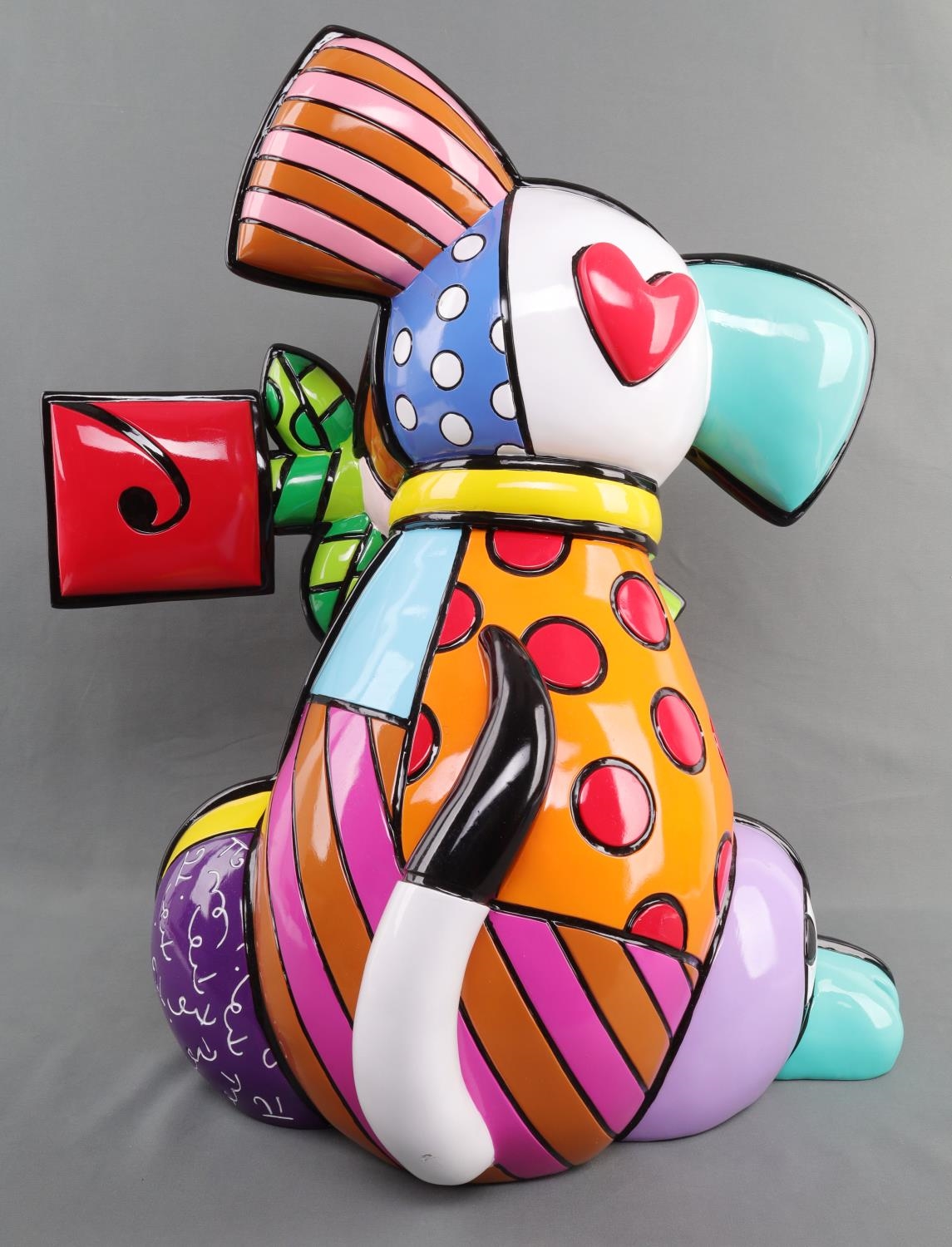 Romero Britto | ROMERO BRITTO FOR YOU RESIN DOG SCULPTURE SIGNED (1963 ...
