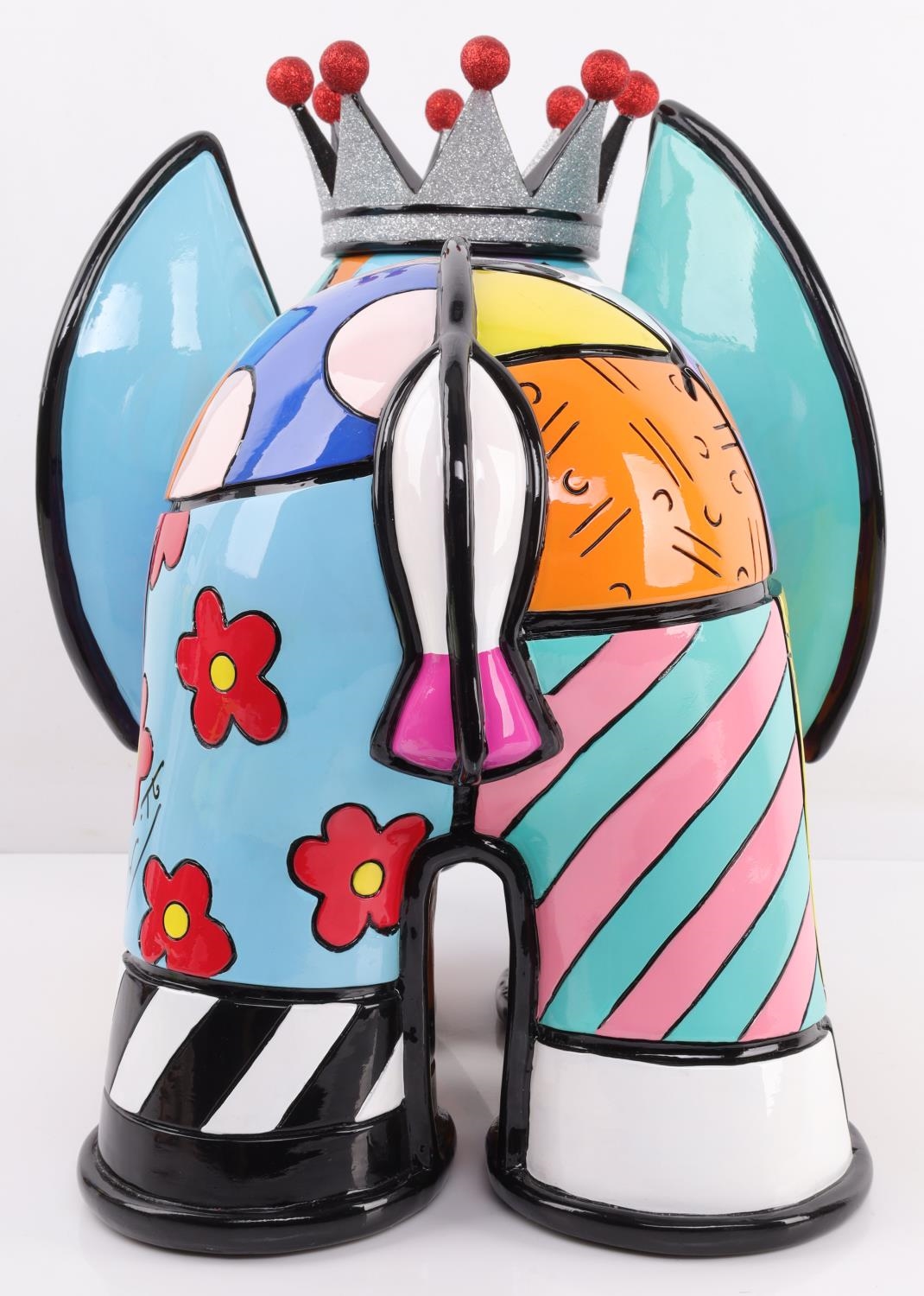Romero Britto | ROMERO BRITTO VELASQUEZ RESIN ELEPHANT SCULPTURE (1963 ...