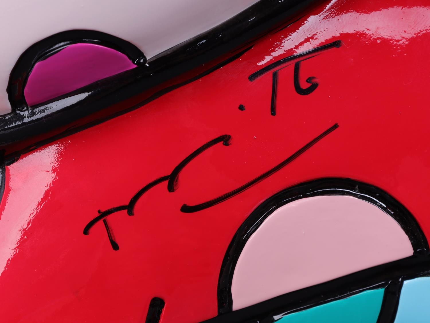 Romero Britto | ROMERO BRITTO ANABEL RESIN DOG SCULPTURE SIGNED (1963 ...