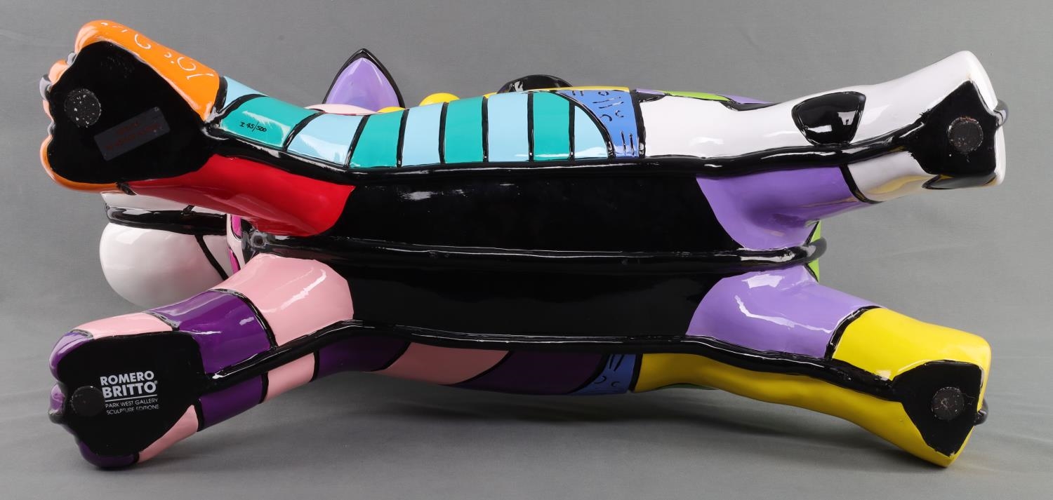 Romero Britto | ROMERO BRITTO ANABEL RESIN DOG SCULPTURE SIGNED (1963 ...