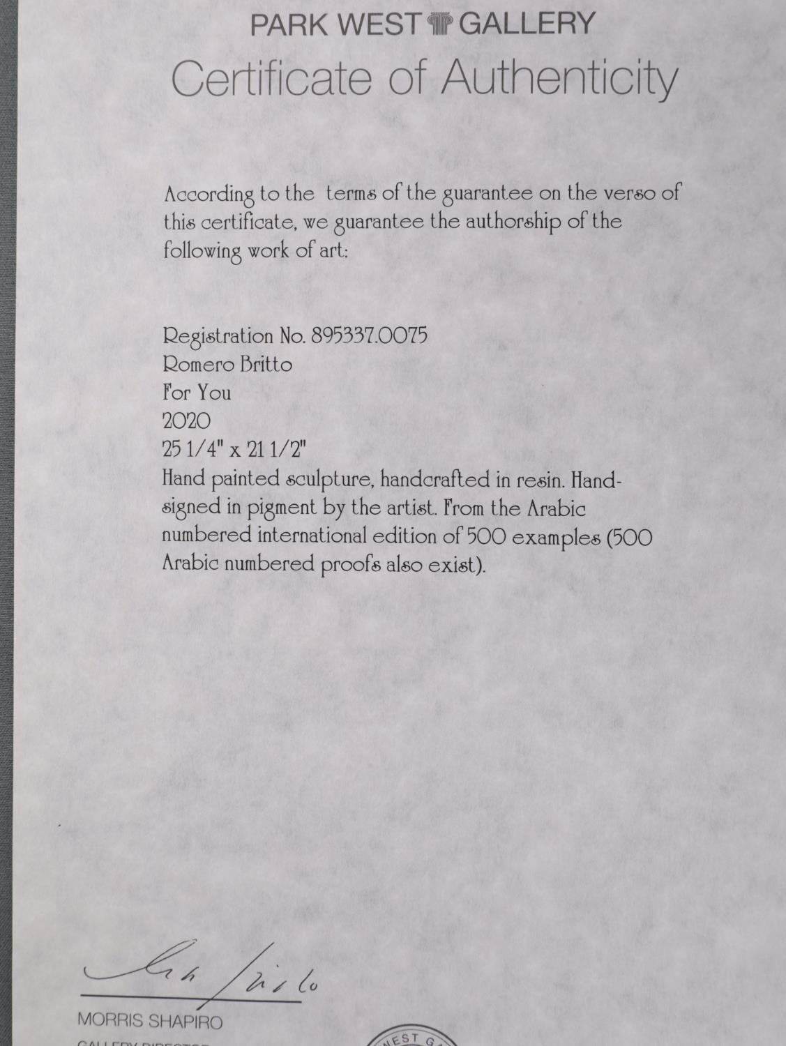 Romero Britto | ROMERO BRITTO FOR YOU RESIN DOG SCULPTURE SIGNED (1963 ...