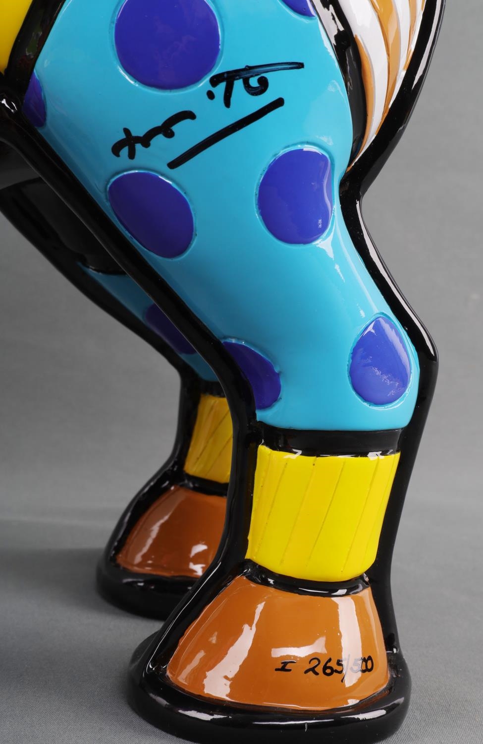 Romero Britto | ROMERO BRITTO GANZ RESIN HORSE SCULPTURE SIGNED (1963 ...