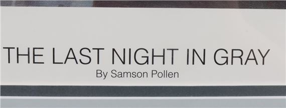 Samson Pollen | SAMSON POLLEN LAST NIGHT IN GRAY LTD SIGNED PRINT ...