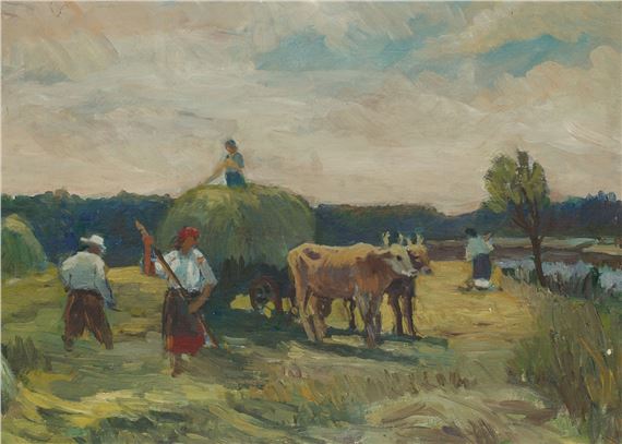 Stanislaw Michalowski | Carting of the crops (Circa 1956) | MutualArt