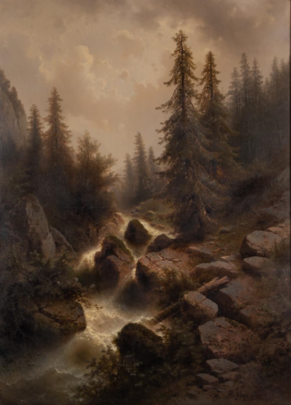 Albert Rieger | STREAM WITH ANGLER | MutualArt