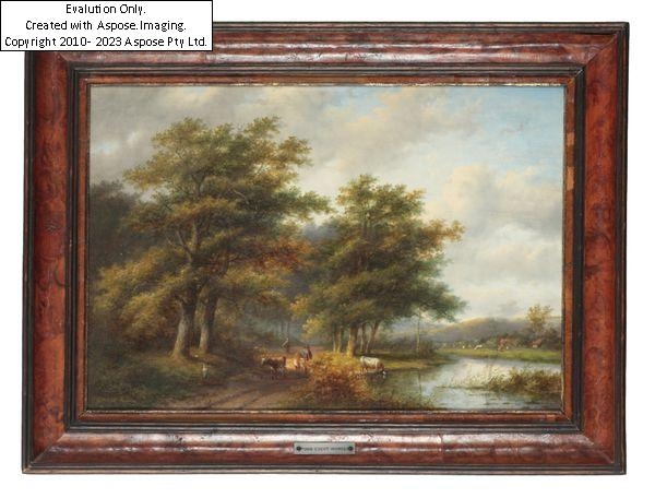 Jan Evert Morel I | Cattle and a drover in a riverside landscape ...