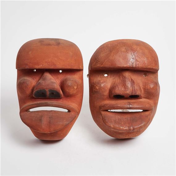 Frank Ellanna | MASKS OF THE GOOD AND BAD SHAMAN (Circa 1950) | MutualArt