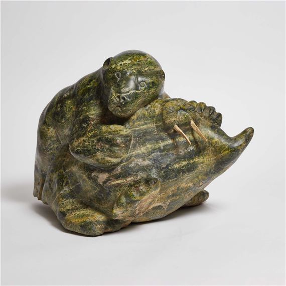 Kaka Ashoona | MONUMENTAL BEAR AND WALRUS | MutualArt