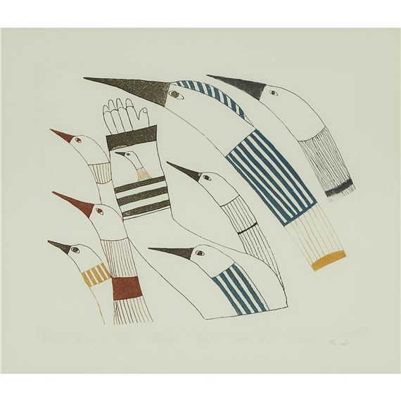 Pudlo Pudlat | INTRUDER AMONG THE LOONS (1984) | MutualArt