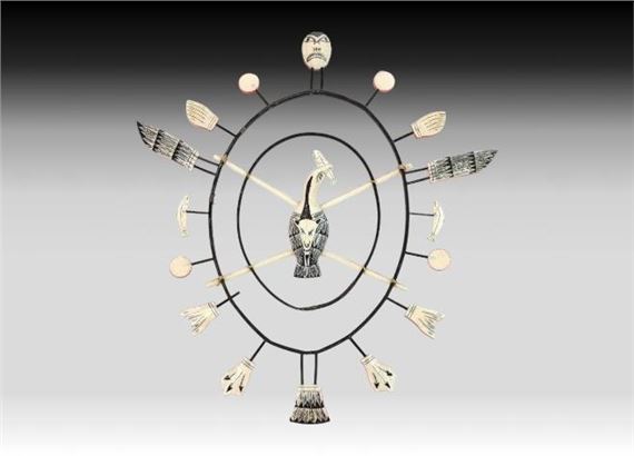 Bryon Amos | A carved walrus tusk spirit wheel | MutualArt