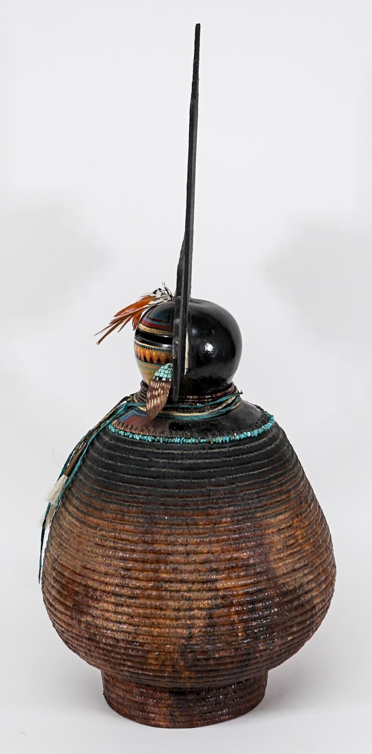 Robert Rivera | Robert Rivera Basket Kachina 22 IN Art Piece | MutualArt