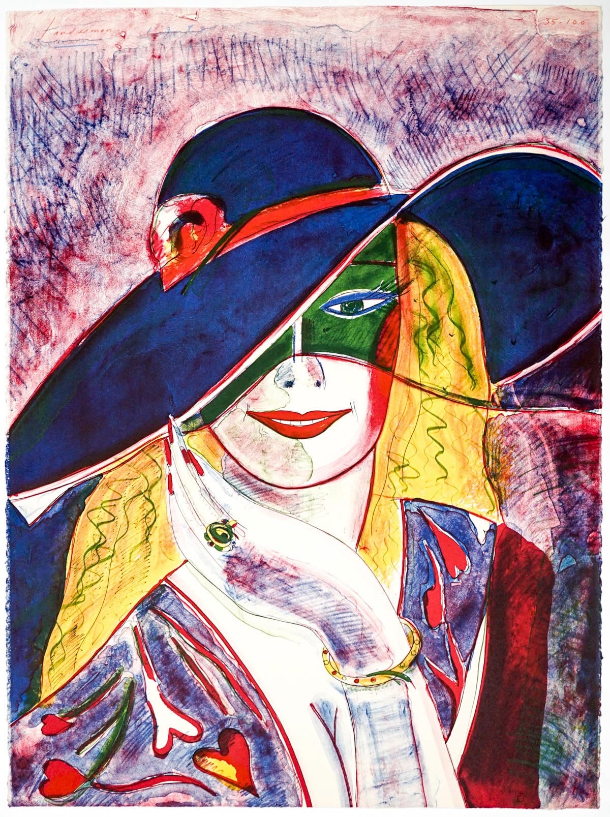 Earl William Linderman | Earl Linderman (b. 1931), Woman with blue hat ...