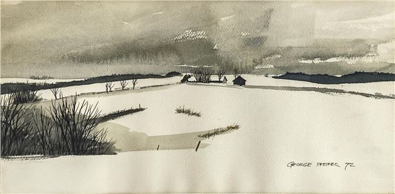 George Pfeifer | George Pfeifer Original Watercolor [ND Landscape] (72 ...