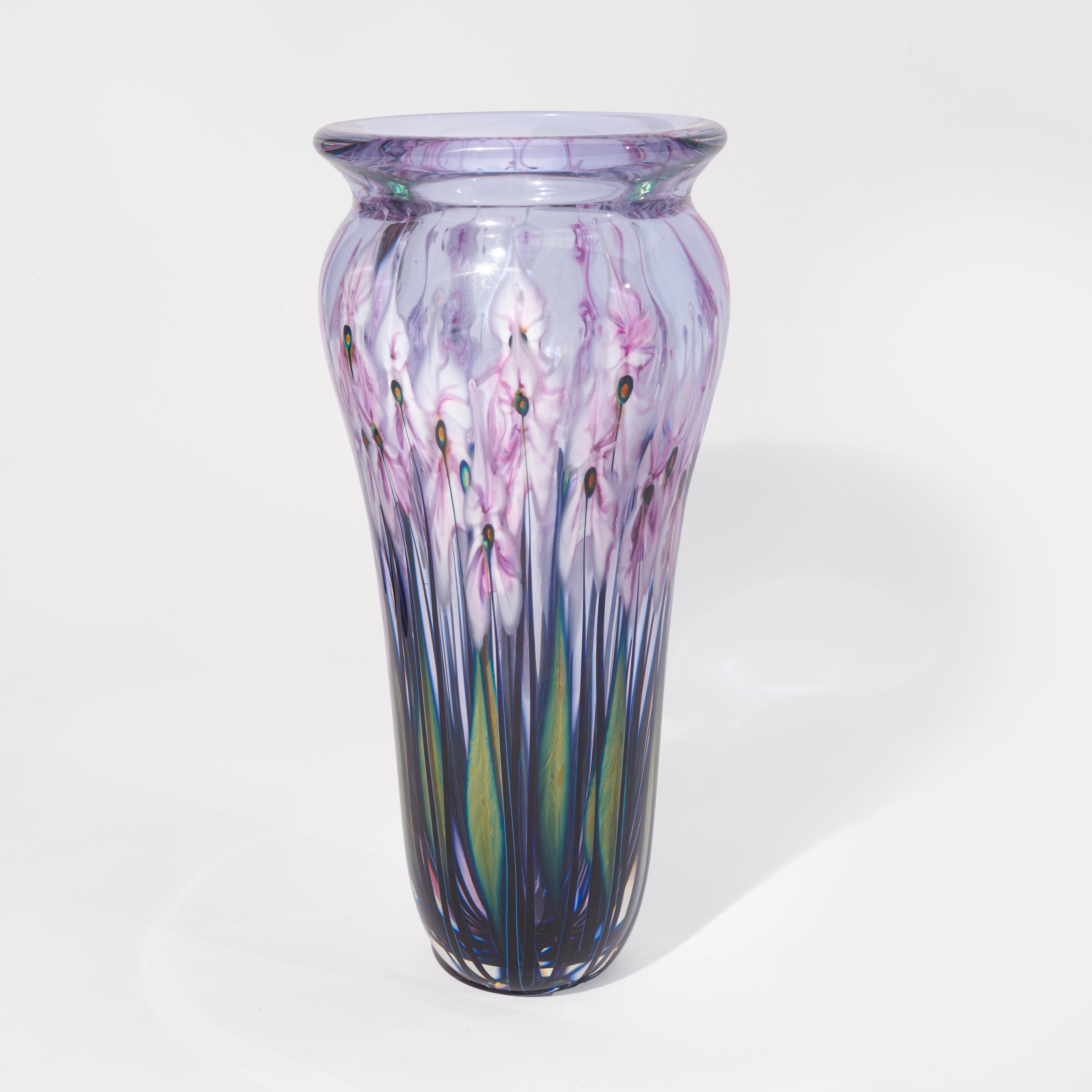 John Lotton | AN ART GLASS FLORAL PAPERWEIGHT VASE (1997) | MutualArt