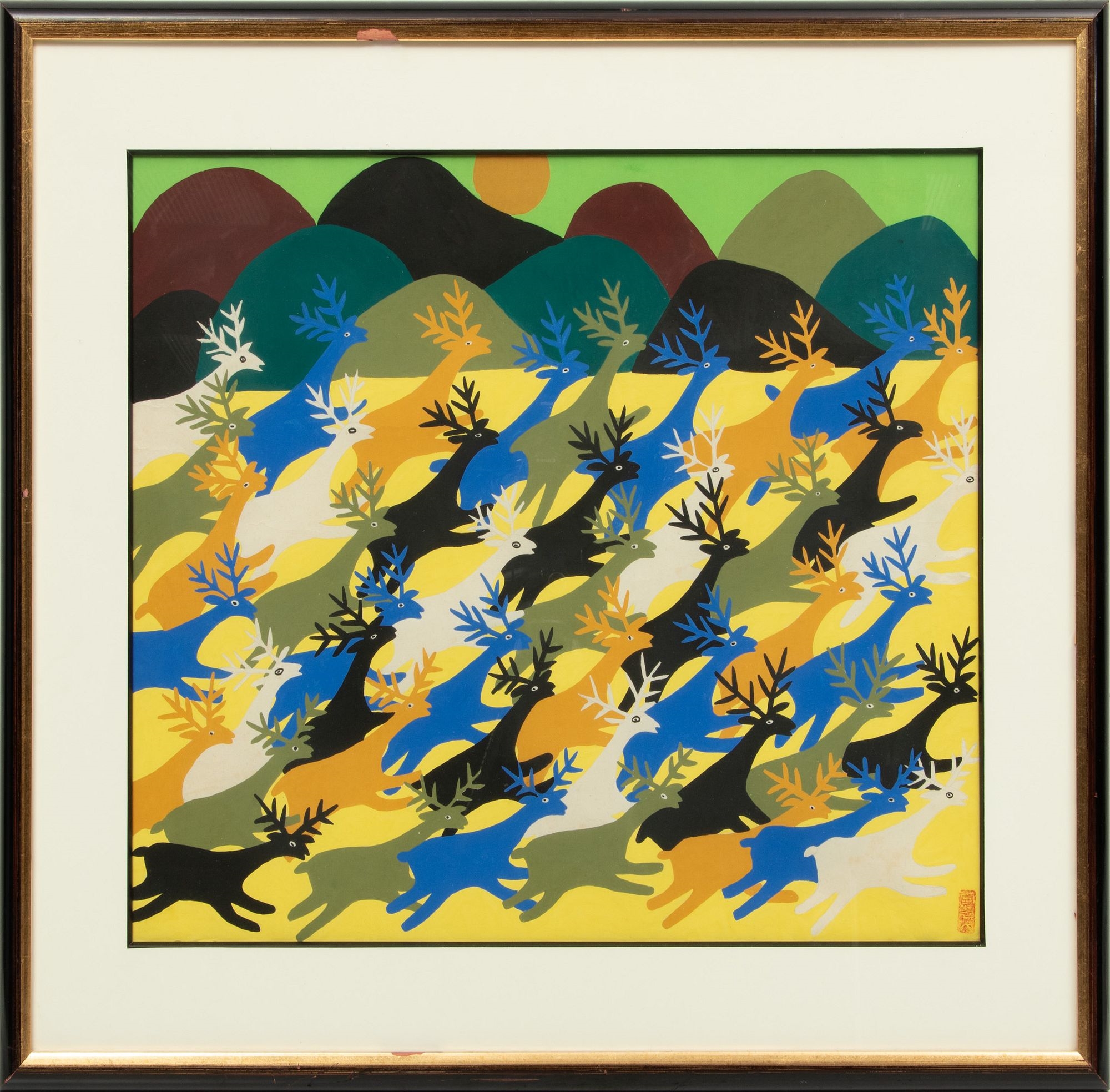 Tadashi Asoma | Deer in Mountain Landscape | MutualArt