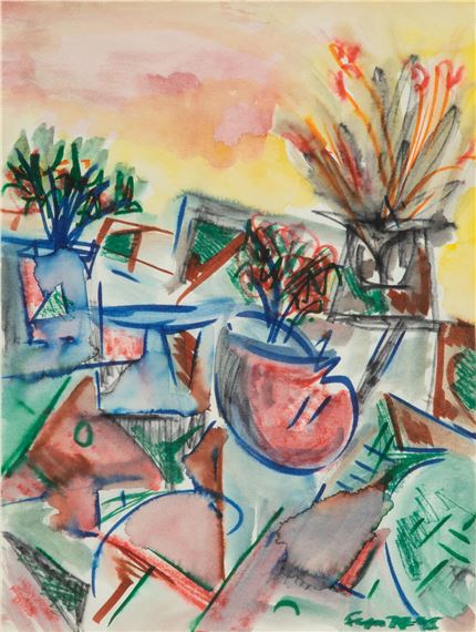 Jack Faxon | Abstract Flower Still Life (1974) | MutualArt