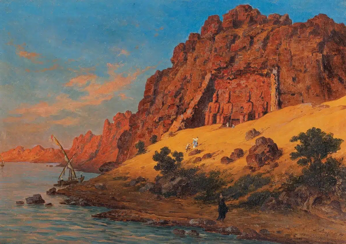 Paul Linke | POSĄGI RAMZESA W ABU SIMBEL (1889) | MutualArt