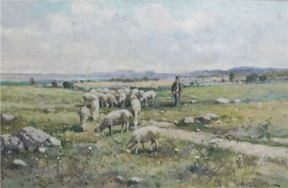 Reuben Le Grande Johnston | The Sheppard Leading the Flock | MutualArt