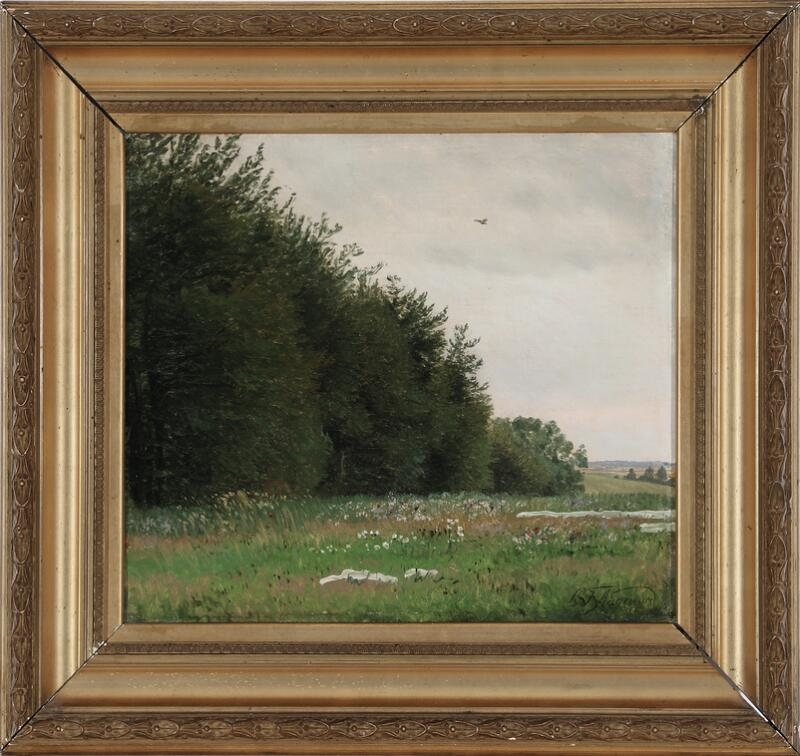 Carl Frederik Aagaard | A meadow on the edge of the woods | MutualArt