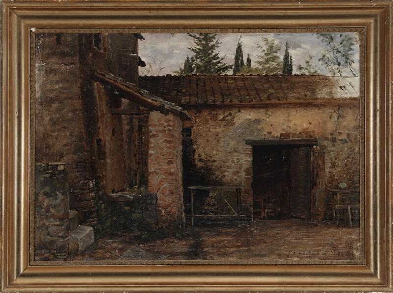 Carl Ludvig Jessen | A view from an Italian farm (1868) | MutualArt