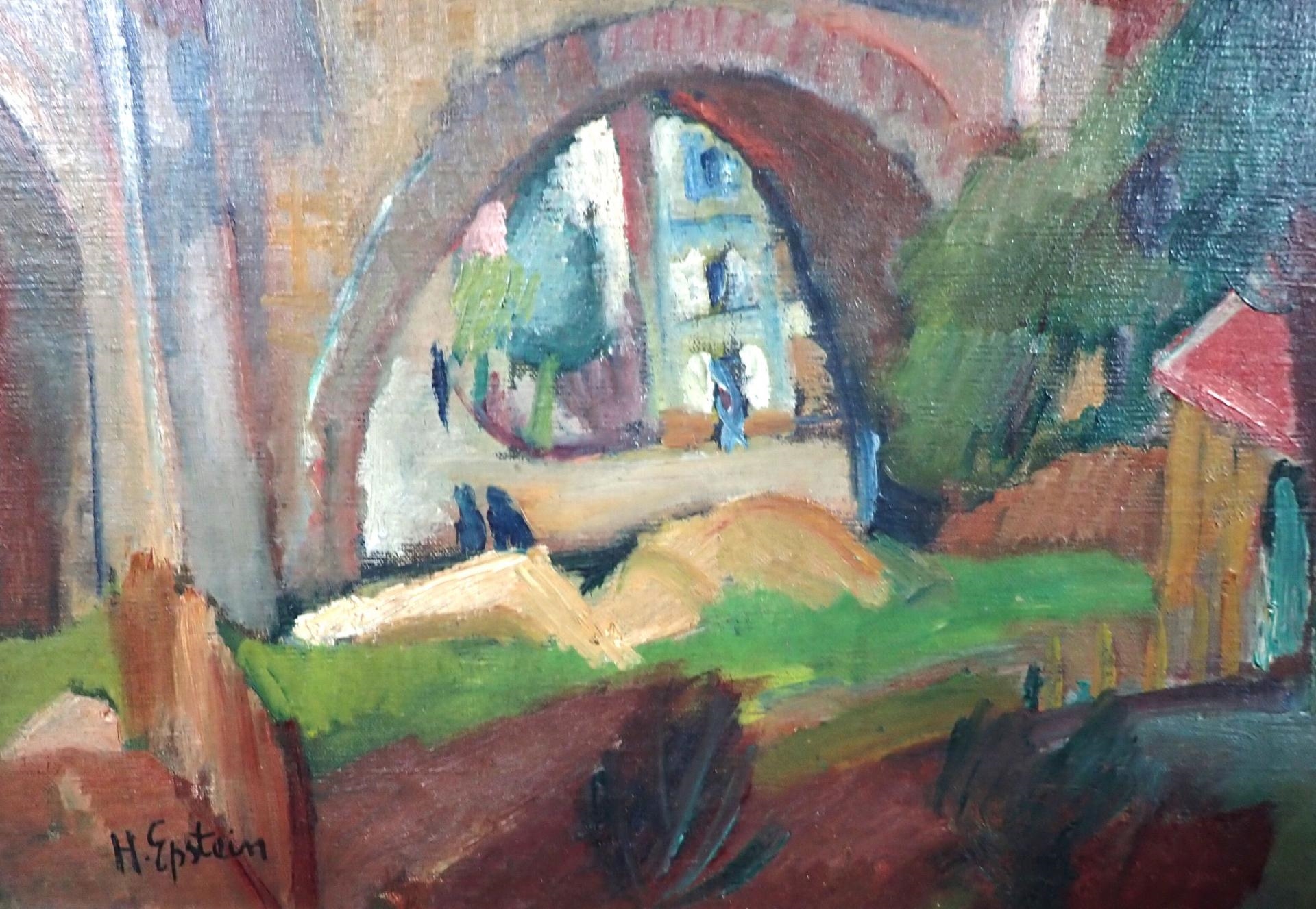 Henri Epstein | Vue d'une ville de la banlieue parisienne au pont ...