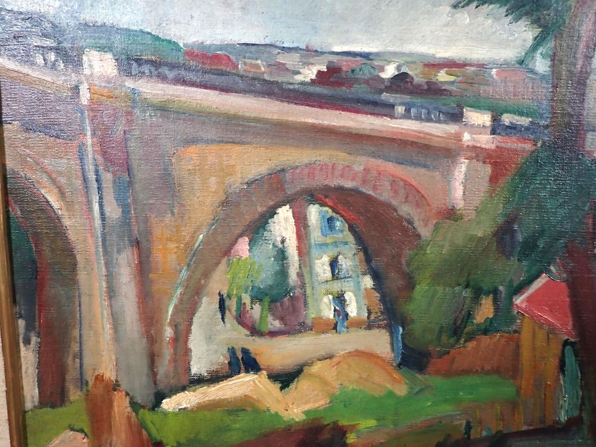 Henri Epstein | Vue d'une ville de la banlieue parisienne au pont ...