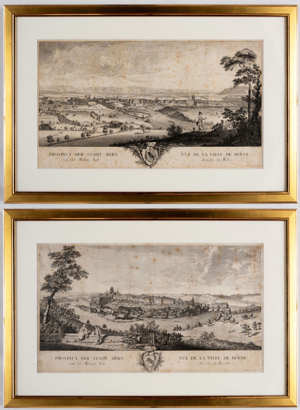 Adrian Zingg | View of the city of Bern from the morning side and View ...