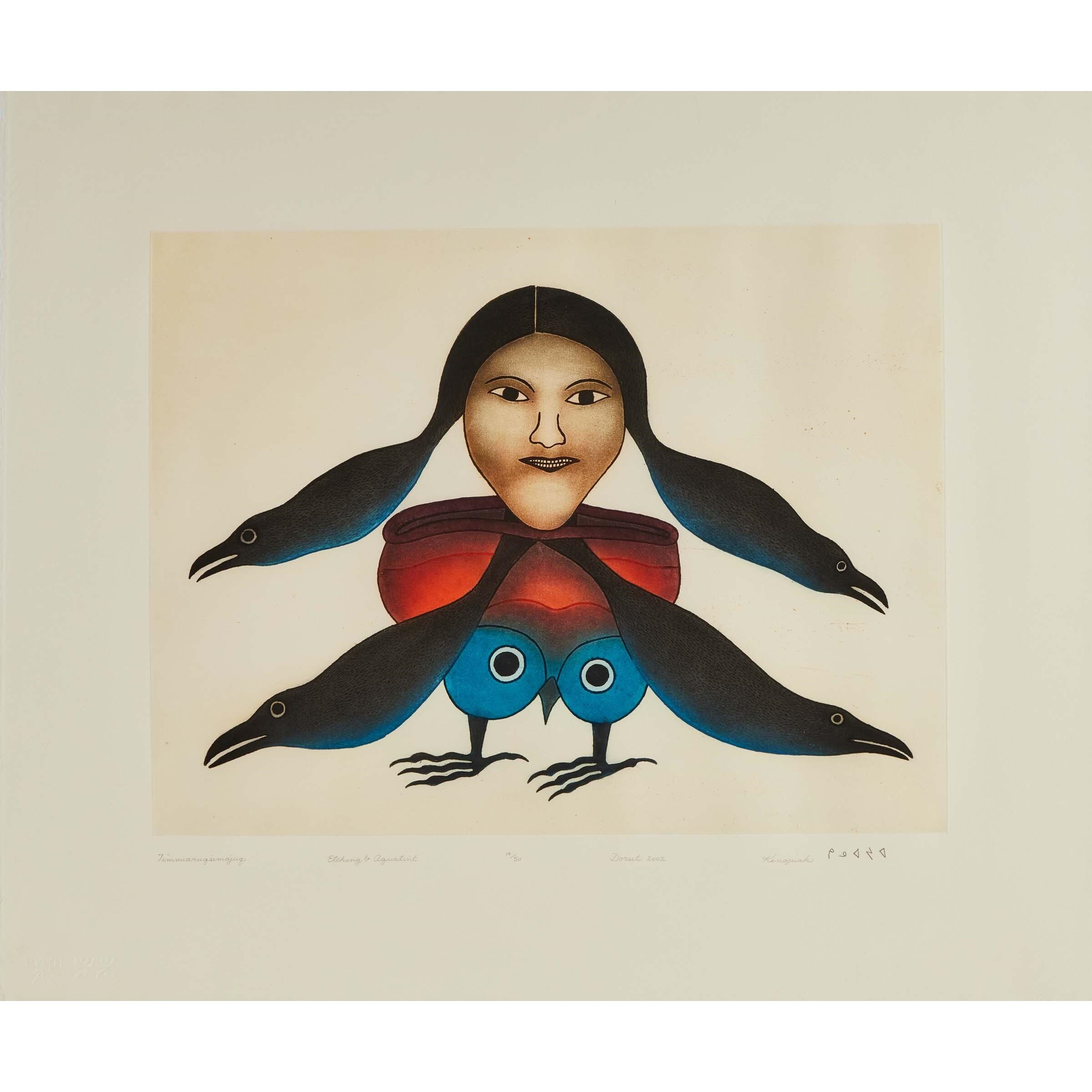 Kenojuak Ashevak | TIMMIARUQSIMAJUQ (BIRD WOMAN TRANSFORMATION) | MutualArt